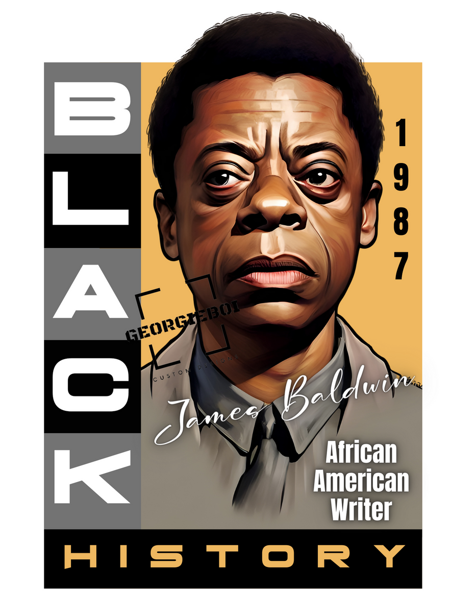 Black History Month James Baldwin 1 Tribute - PNG Instant Download ...
