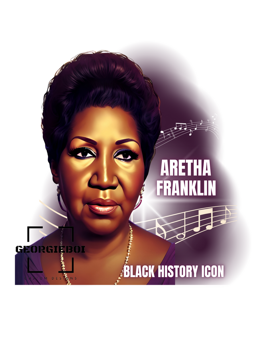 Black History Month Aretha Franklin 2 Tribute - PNG Instant Download ...